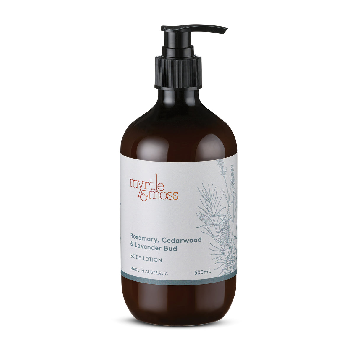 Myrtle & Moss Rosemary, Cedarwood & Lavender Bud Body Lotion 500ml ...
